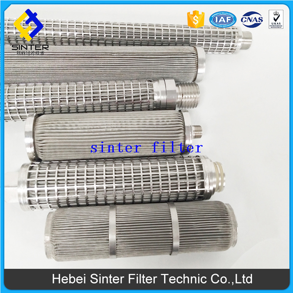 pleated stainless steel wire mesh and sintered metal fiber filter ...